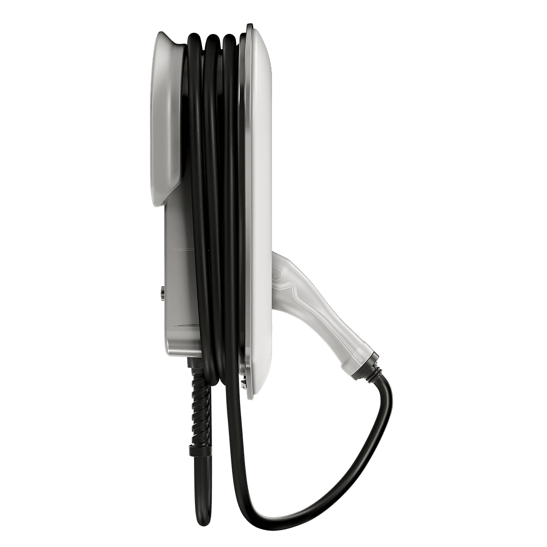 Zappi 7kW Tethered White EV Charger – 6.5m Lead | Evergy